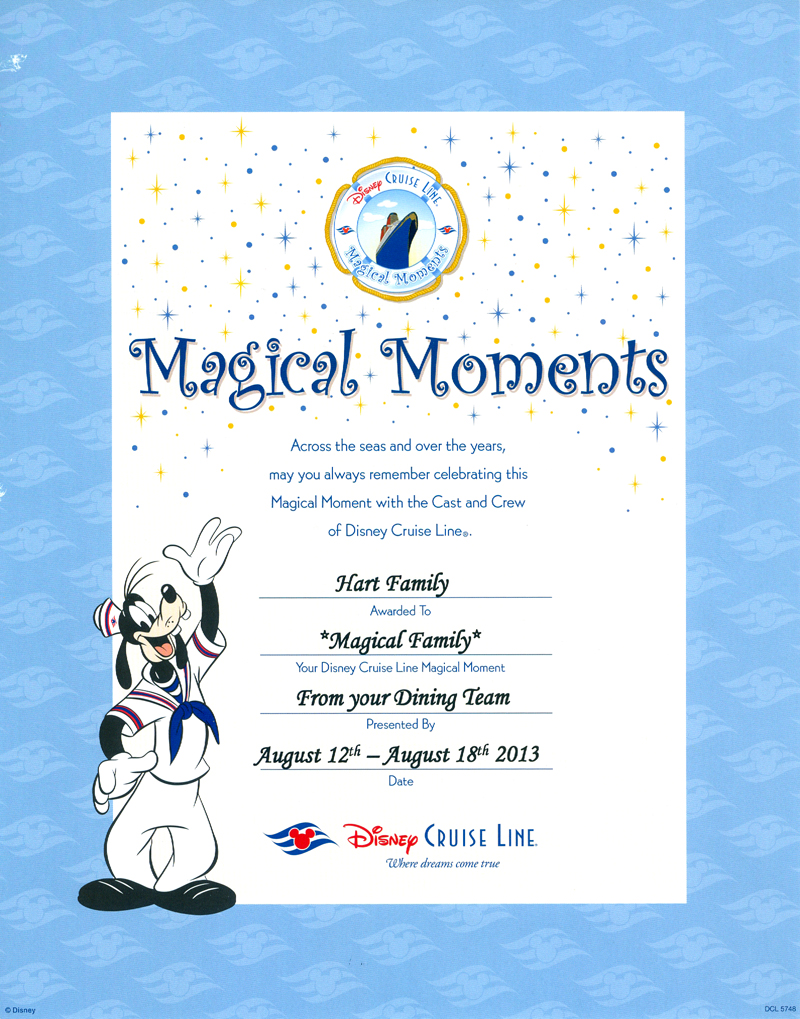 What is a Magical Moments Certificate? | The DIS Disney Discussion ...